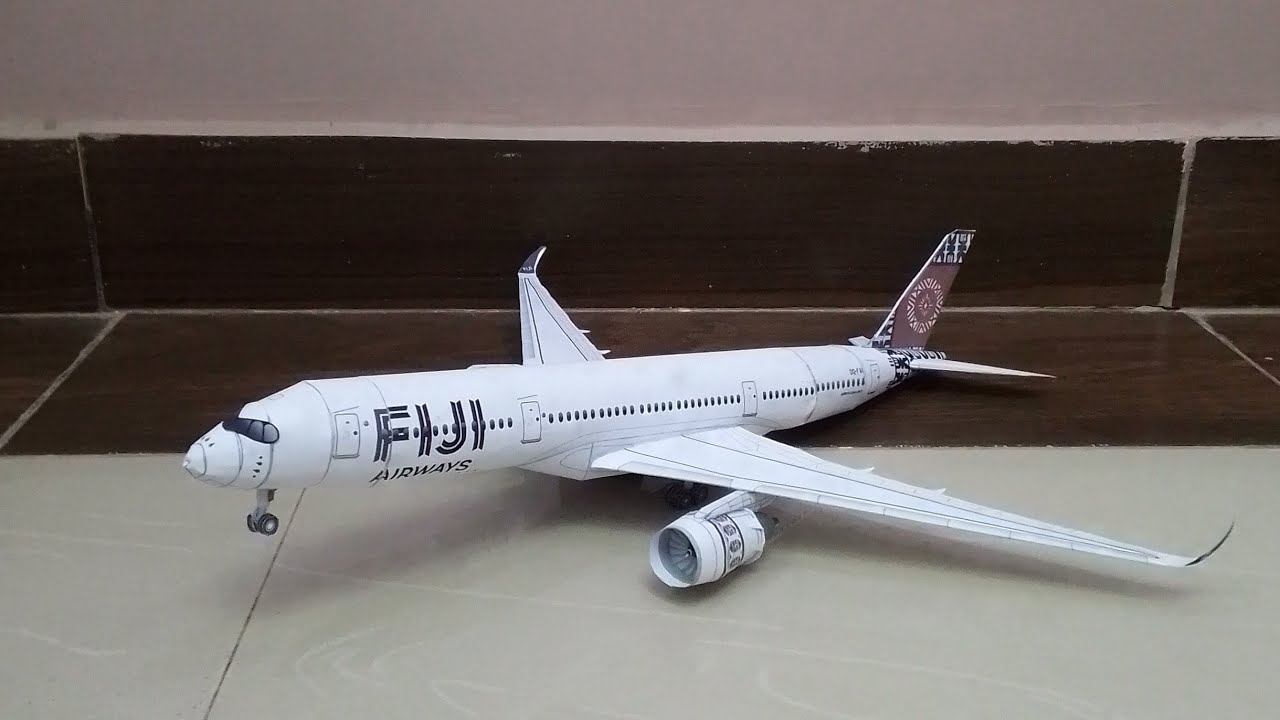 FIJI Airways A350-900 paper craft - YouTube