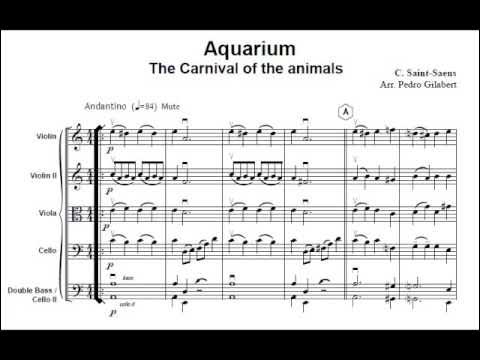Aquarium from The Carnival of the Animals C. Saint-Saens for easy ...