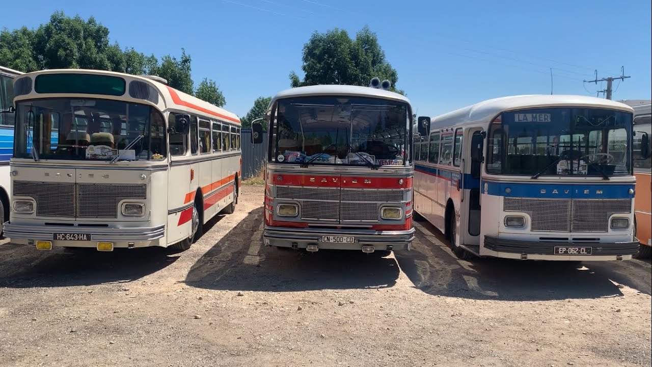 Trois autocars SAVIEM S45 et S53 M d’avant 1977… - YouTube