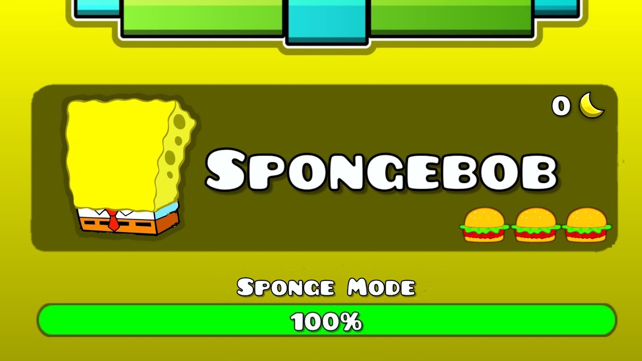 SPONGEBOB DASH (All Levels 1~8 / All Coins) | Geometry Dash Spongebob ...