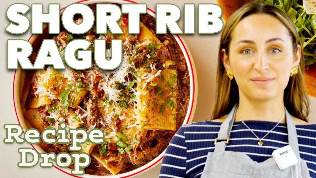 Oven-Braised Red Wine Short Rib Ragu With Rigatoni | Recipe Drop ...