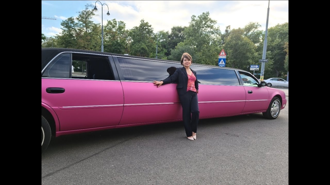 PINK STRETCH LIMOUSINE RIDE - YouTube