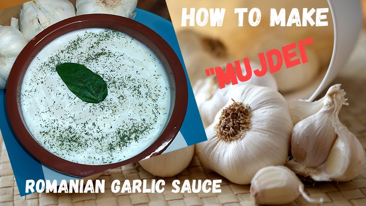 How to make "Mujdei"Romanian Garlic sauce with Yogurt• Hungry Lane| Big ...