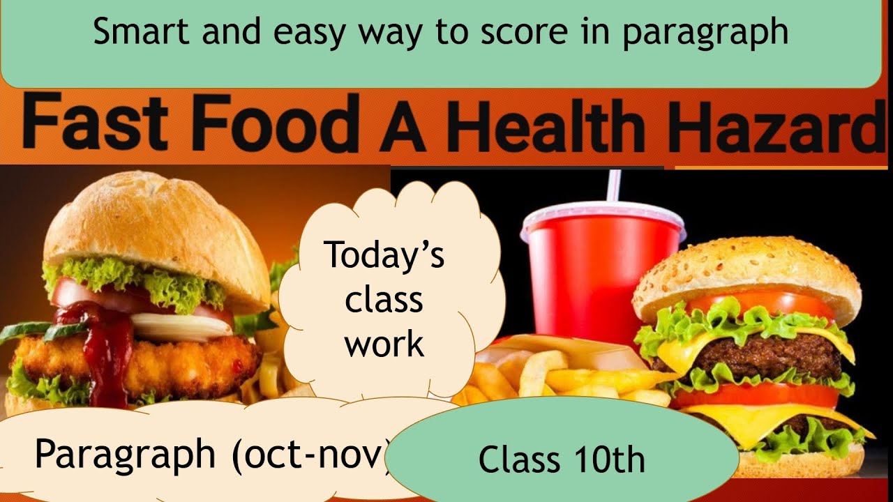 #Smart and easy way to score high in paragraph, #Paragraph Fast Food A ...
