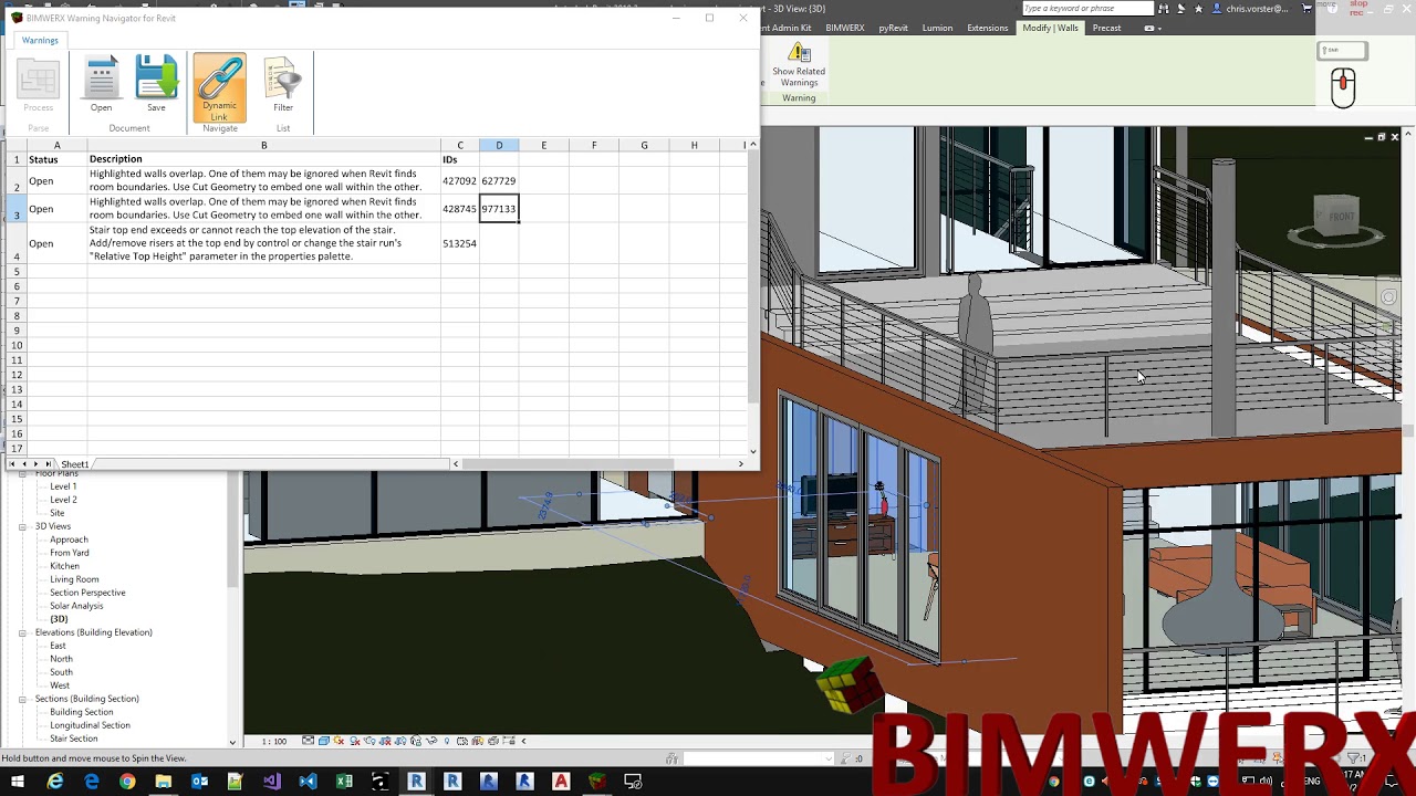 BIMWERX Warning Navigator for Revit - YouTube
