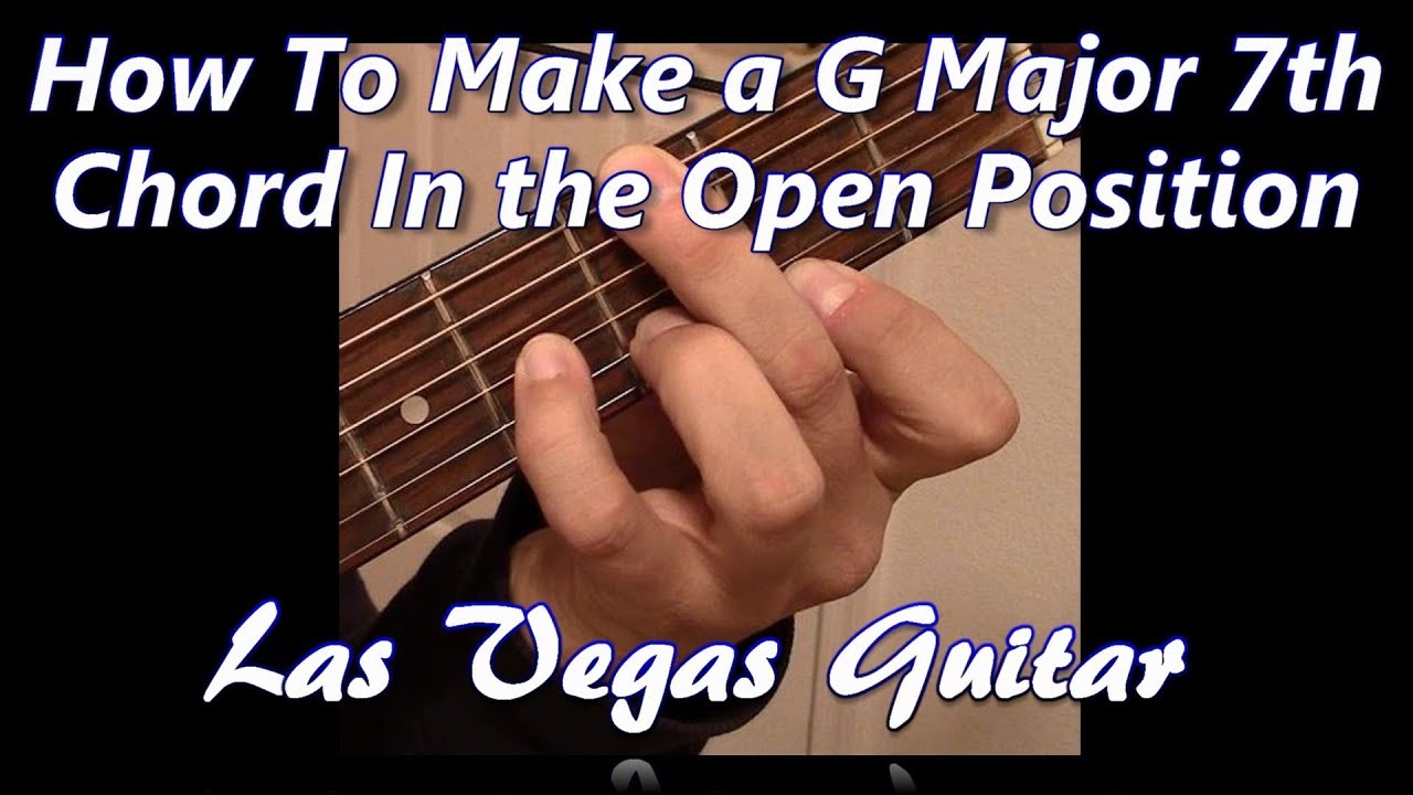 How to Make a G Major 7th Chord in the Open Position - YouTube