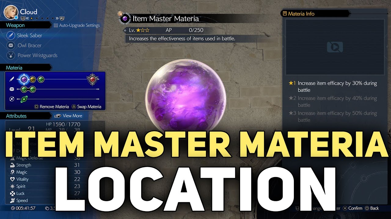FF7 Rebirth - Item Master Materia Location - YouTube