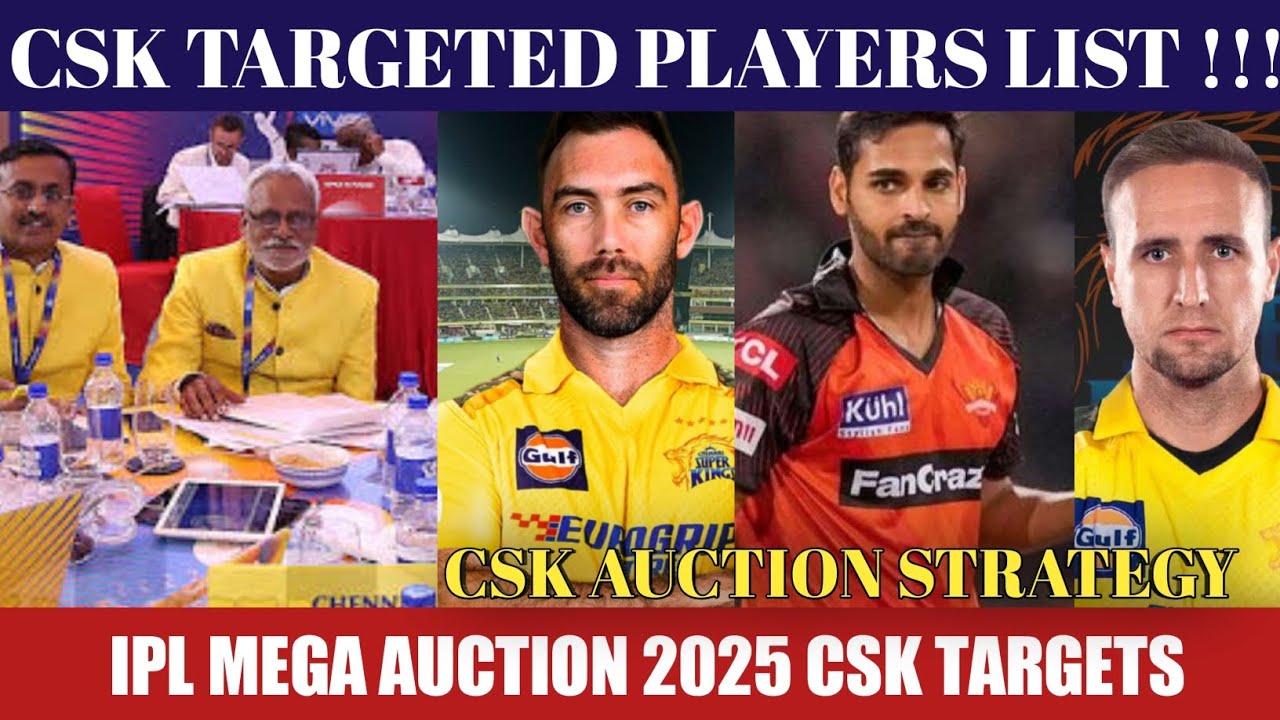 IPL 2025 Mega Auction CSK Targeted Players List | CSK Updates | IPL ...