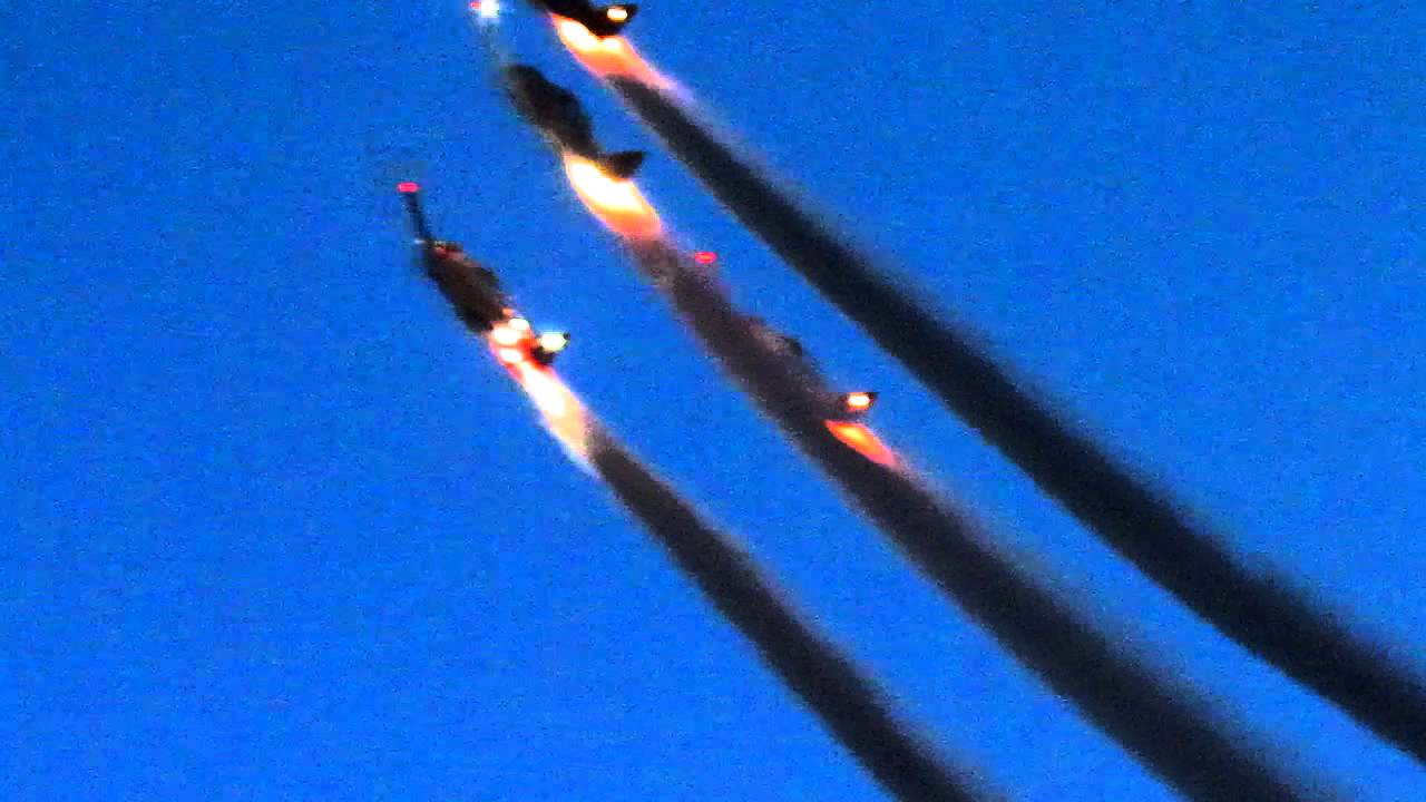 Airshow Performed at Night - Aeroshell Aerobatics Team - T6 Texans ...
