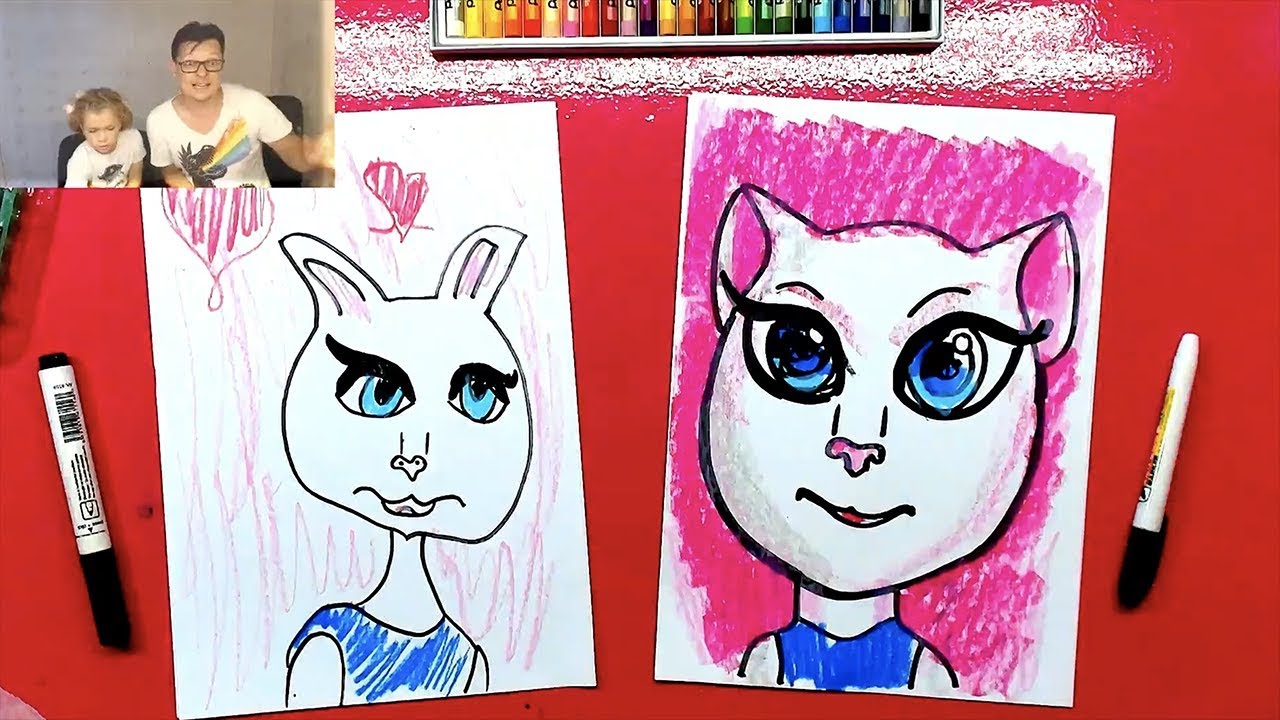 My talking Angela - Drawing with kids - YouTube