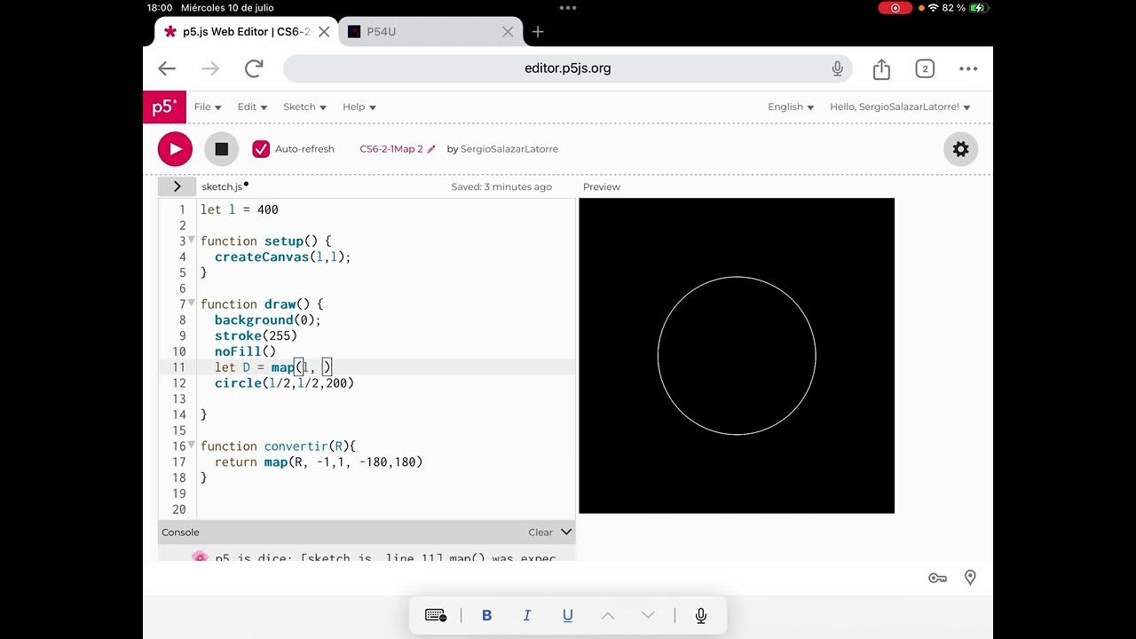 Curso De P5js 07x2 Función Map Youtube