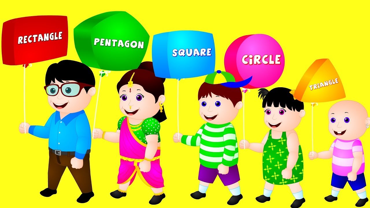 Baby Family Learn Shapes with Color Balloons Finger Family Rhymes For ...