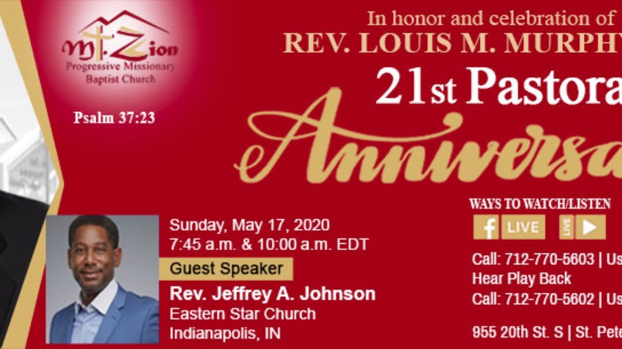 Guest Speaker 7:45am | Rev. Jeffery A. Johnson | Eastern Star Church ...