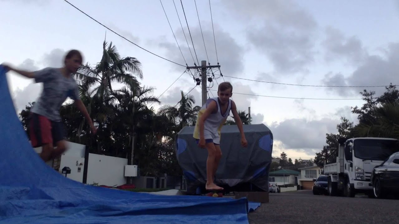 Fun tarp surfing - YouTube