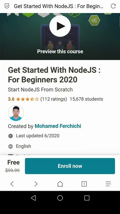 Free Udemy Courses | Get Started With NodeJS: For Beginners 2020 | Giveaways | SadDamniT - YouTube