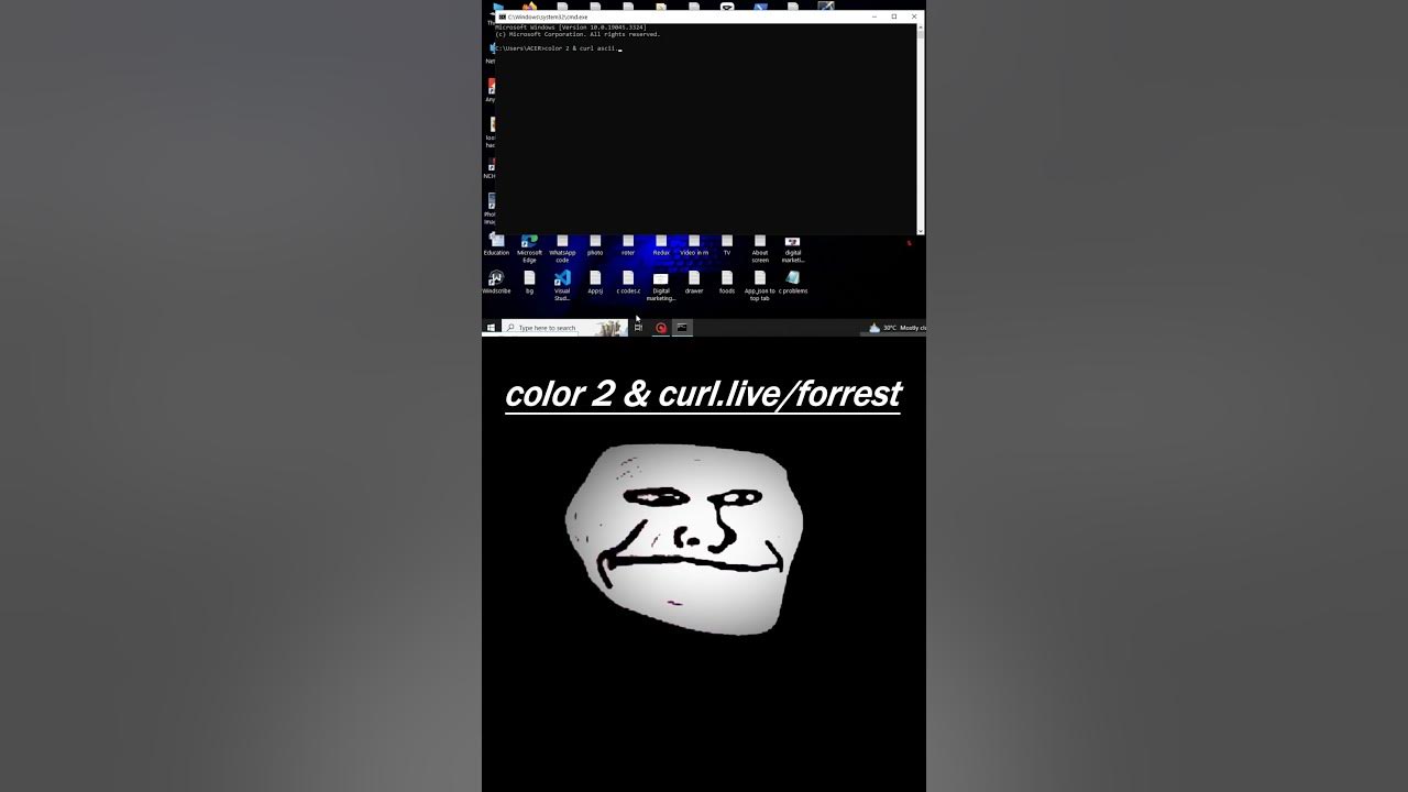 Animation in command prompt cmd #shorts #coder - YouTube