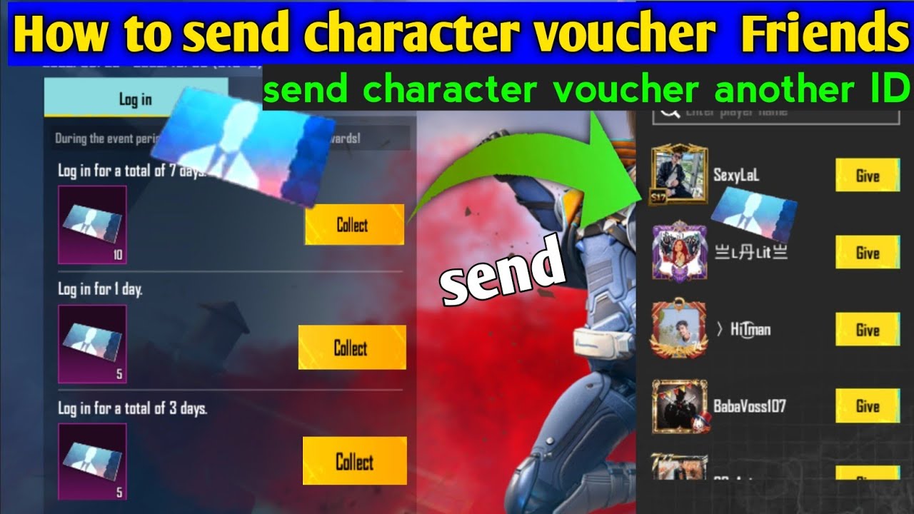 How to send character voucher another friends I'd account send ...