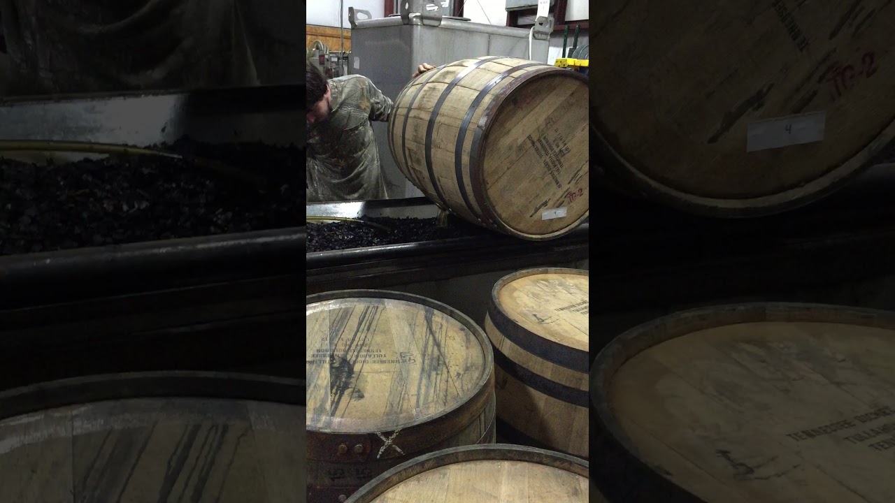 Moving the barrels for the barrel dump - YouTube