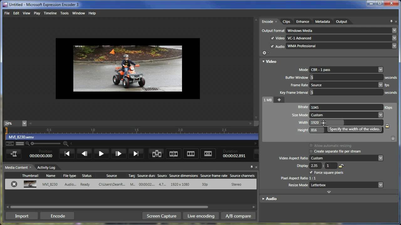 Expression Encoder 3 - How to remove black bars - YouTube