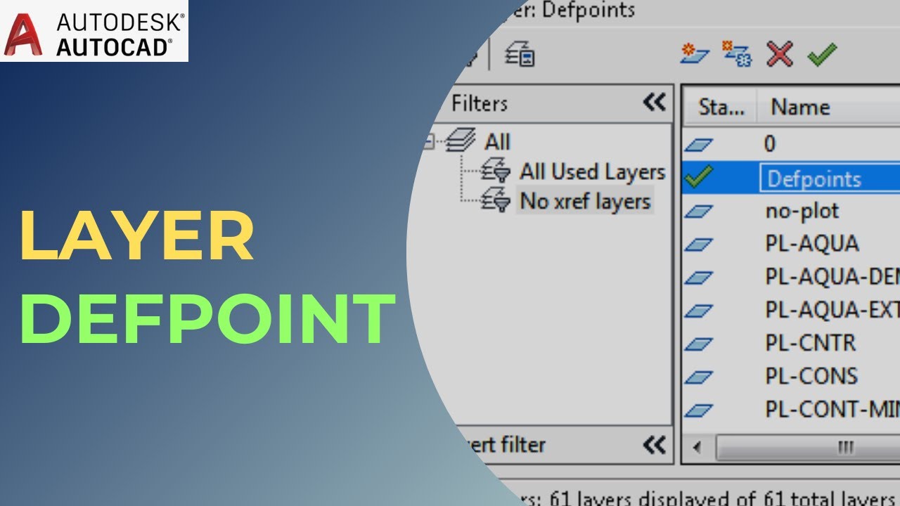 TUTORIAL AUTOCAD - Fungsi Layer Defpoint - YouTube