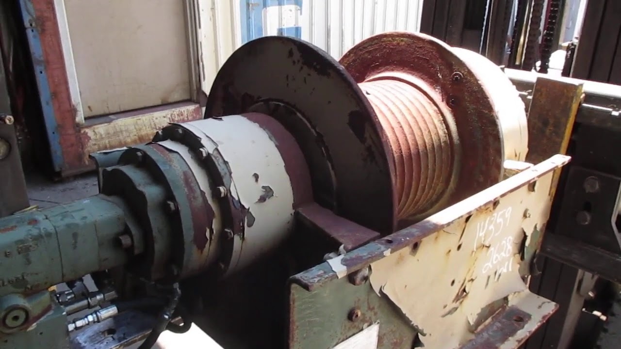 DP WINCH first layer 55,000lb two speed hydraulic (working,GOOD) Ser ...