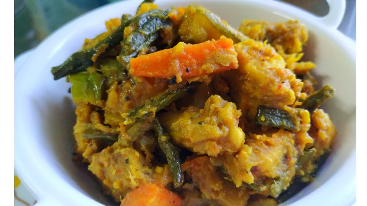 নিৰামিষ, পূজা special লাবৰা তৰকাৰী | Labra Tarkari Recipe | Mix ...