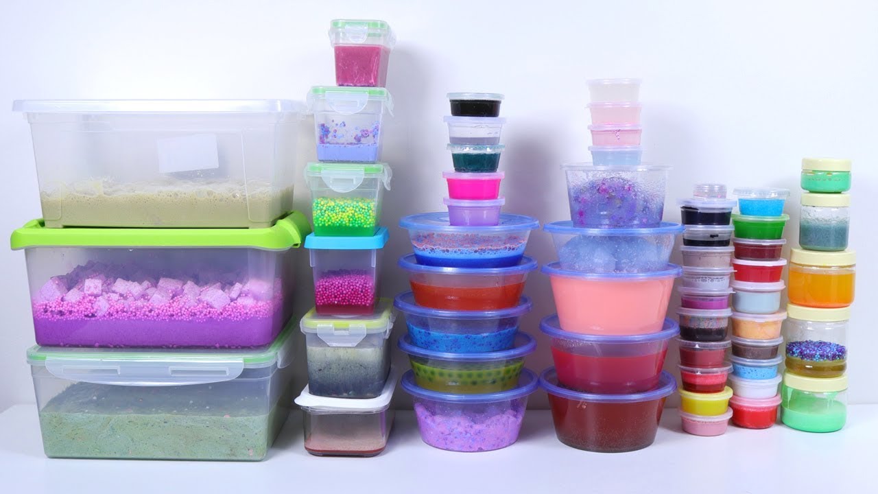 HUGE SLIME COLLECTION! More Than 50 Slimes! - YouTube