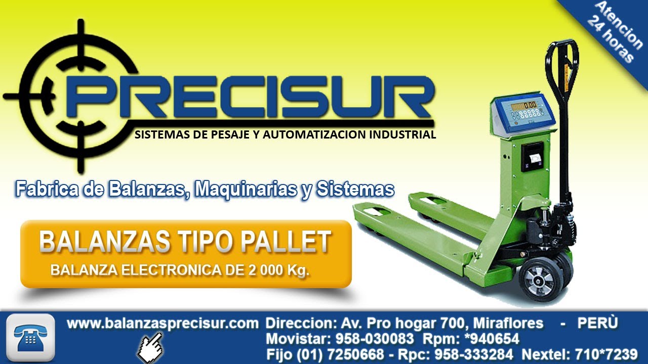 BALANZAS ELECTRONICAS TIPO PALLET o STOCKA - PESA PALLET - YouTube
