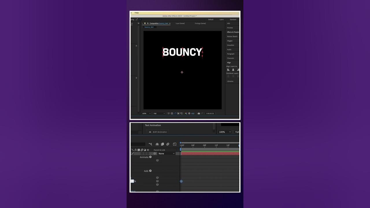 Bouncy Text Animation in After Effects | Tutorial - YouTube