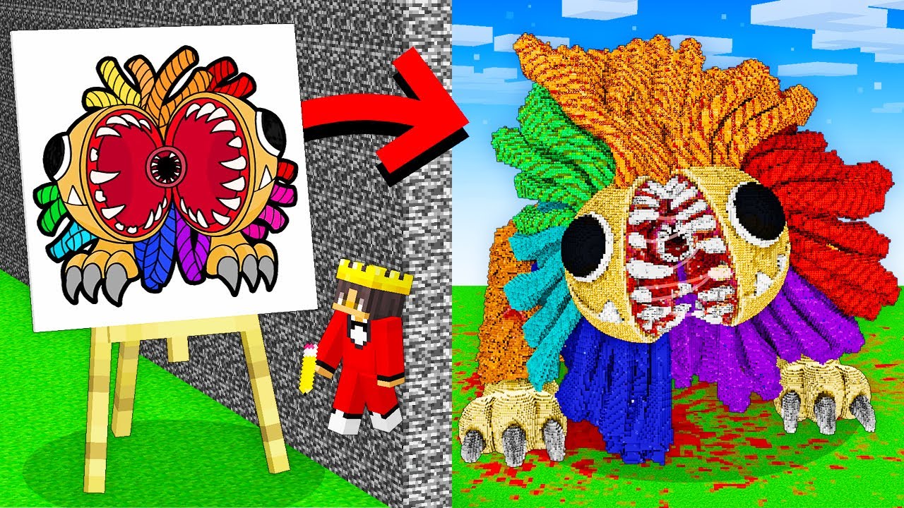 I Cheated with //DRAW in POPPY PLAYTIME In Minecraft Build Battle ...