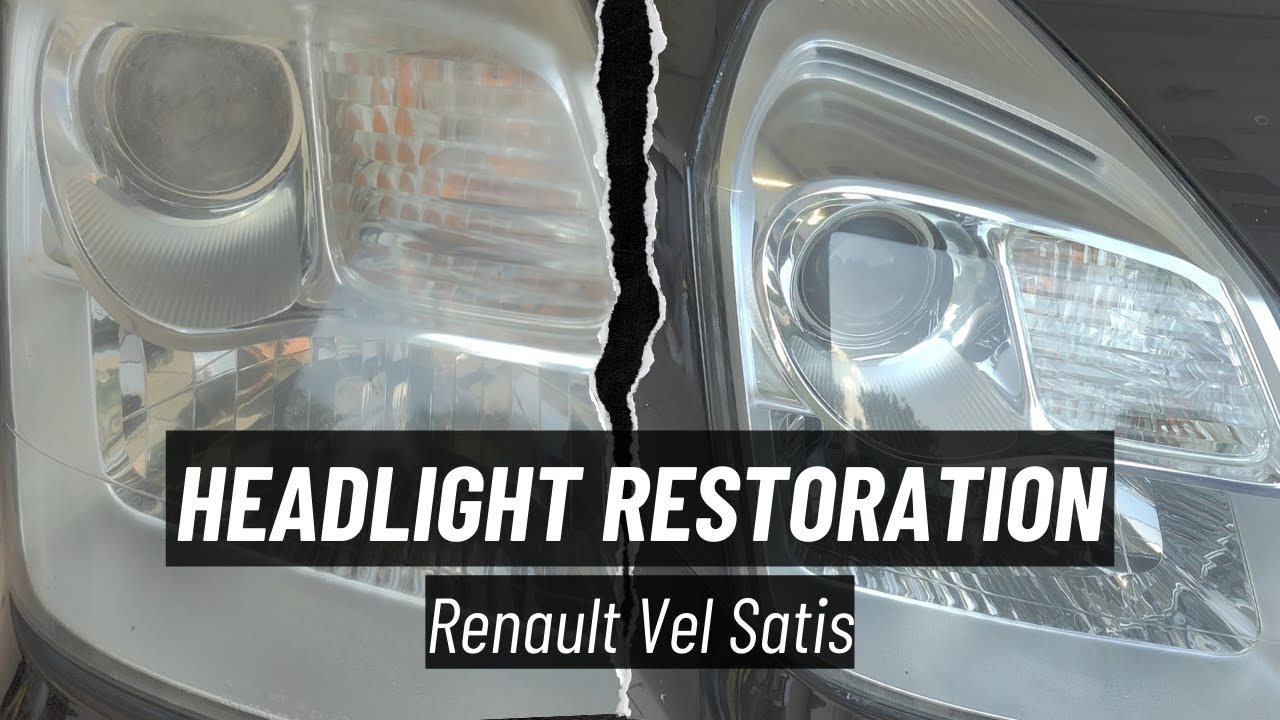 Headlight Restoration - 15 Year Old Renault Vel Satis - Car Detailing - YouTube