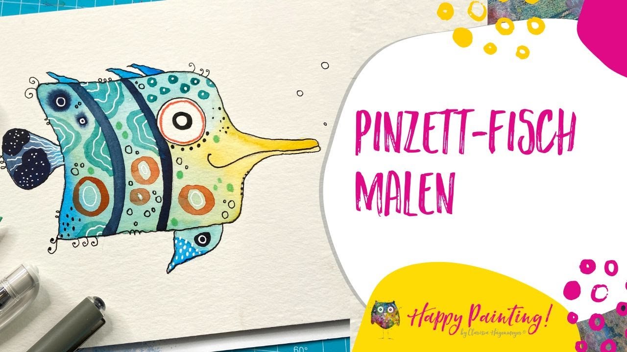 Pinzettfisch malen - Fische malen ganz leicht in Aquarell - YouTube