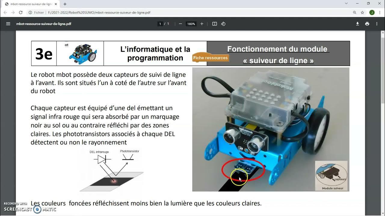Etape 0 Suiveur de ligne blanche mBlock V5 - YouTube