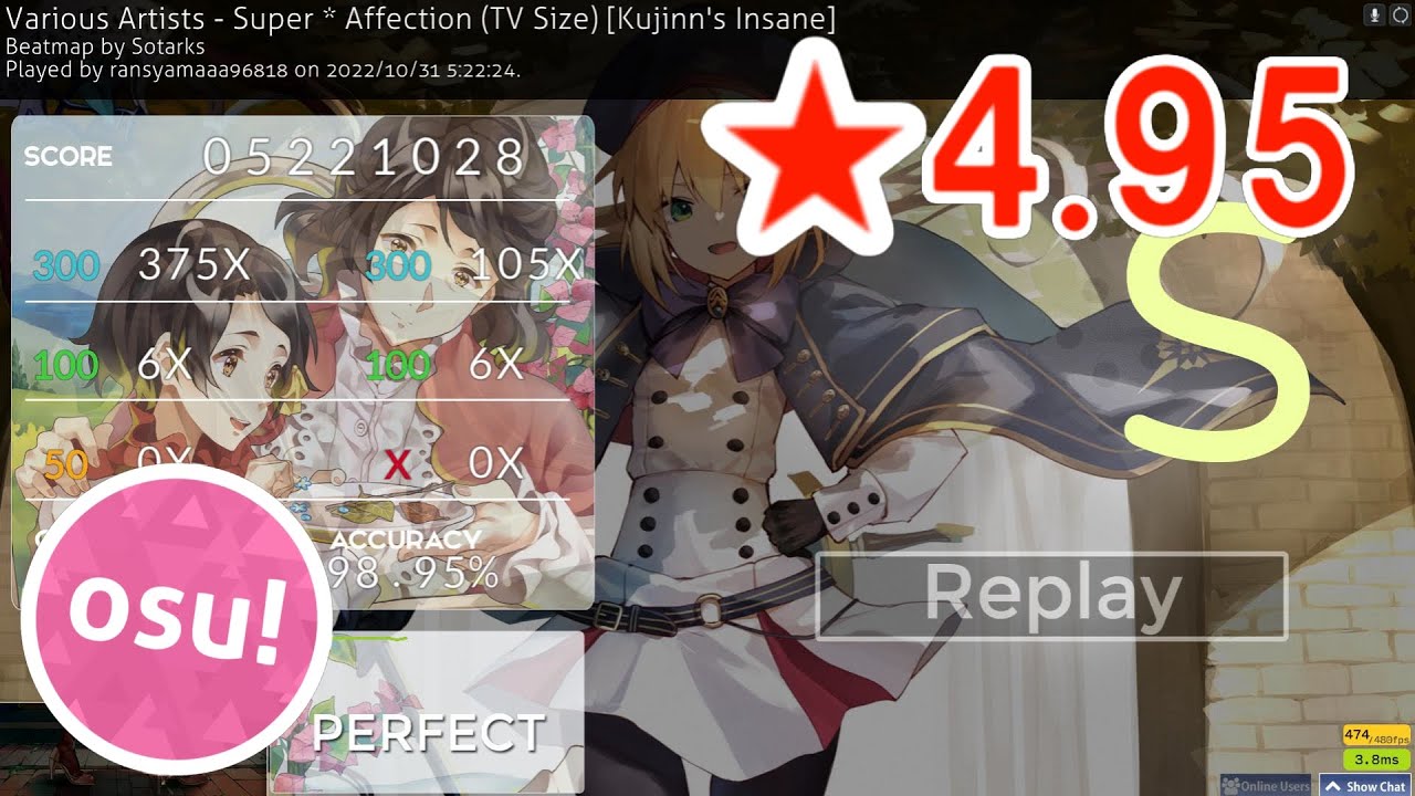 [Osu!] Fate/Grand Carnival - すーぱー☆あふぇくしょん (TV Size) [Kujinn's Insane ...
