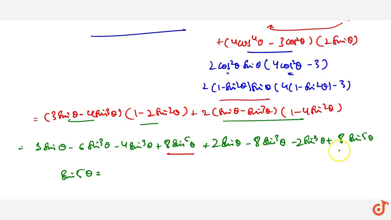If `16sin^5theta=sinatheta+bsinctheta+dsintheta` then `a+b+c+d=` - YouTube
