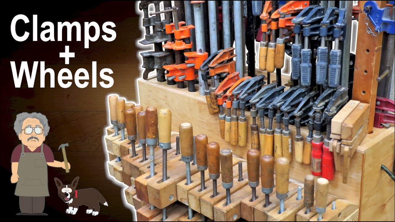 Woodworking Clamp Storage - Mobile - YouTube