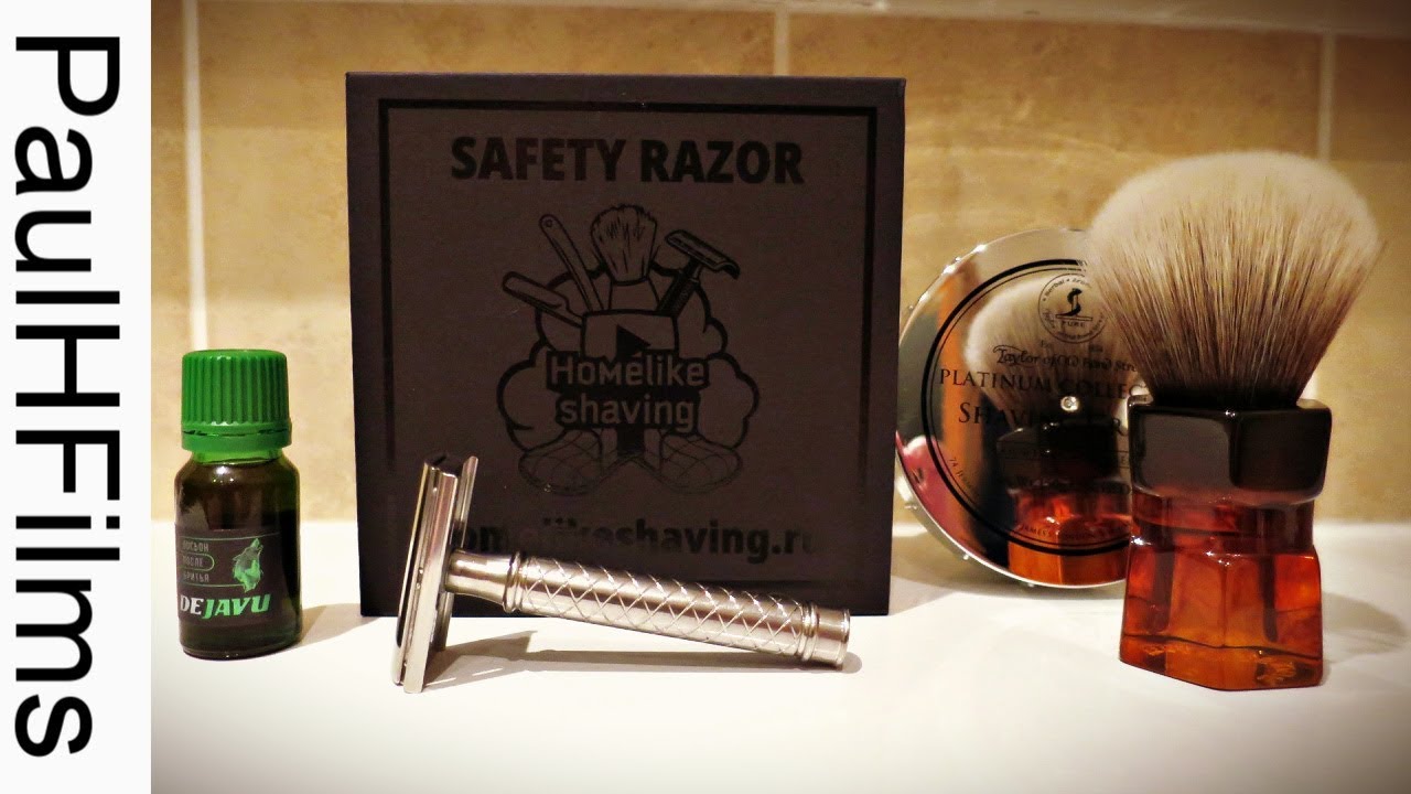HomeLike Shaving Russian Stainless Steel DE Razor - YouTube