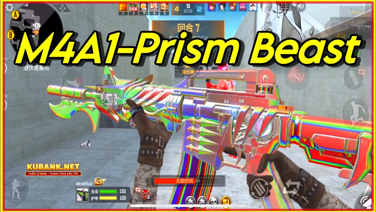 CF Mobile | M4A1-Prism Beast Khi Được Độ Vỏ 7 Sắc Cầu Vồng Nhìn Muốn Lé Con Mắt Hê Hê | Tường CT ...