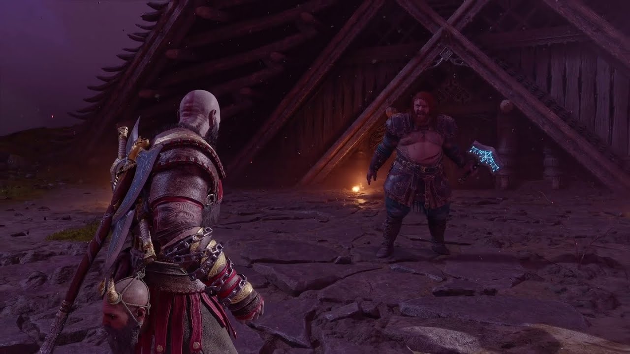 Thor attacks Kratos in Asgard - God of War Ragnarok - YouTube