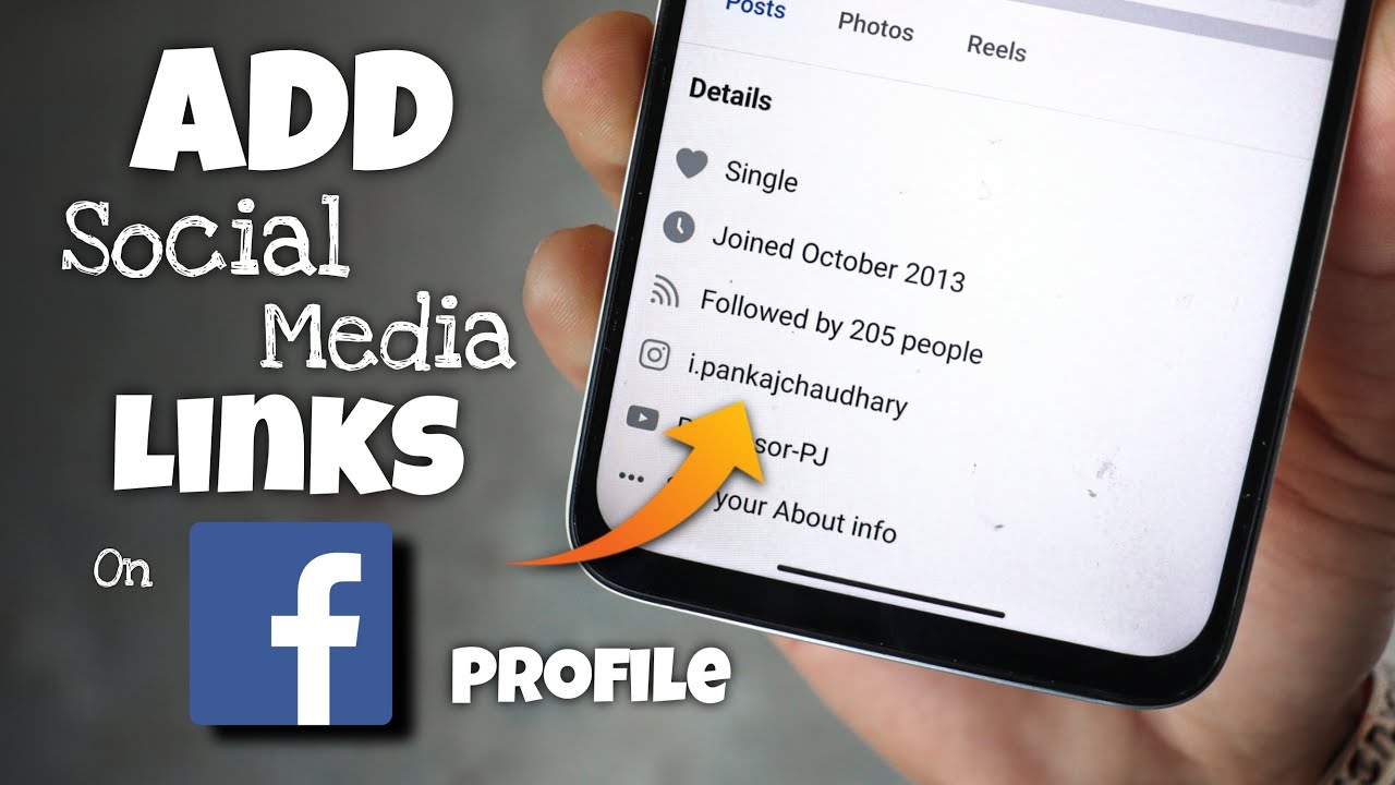 How to Add Social Media Link in Facebook Profile - YouTube