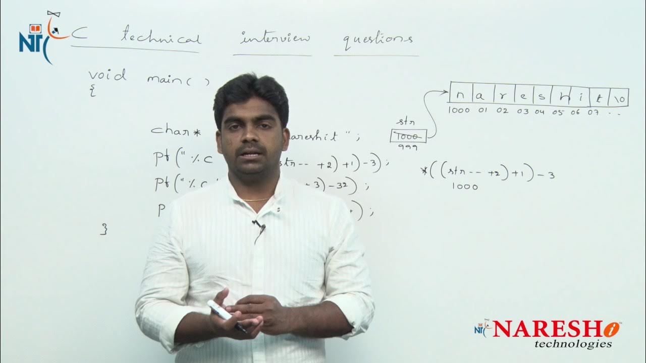 Pointers | C Technical Interview Questions and Answers | Mr. Srinivas - YouTube