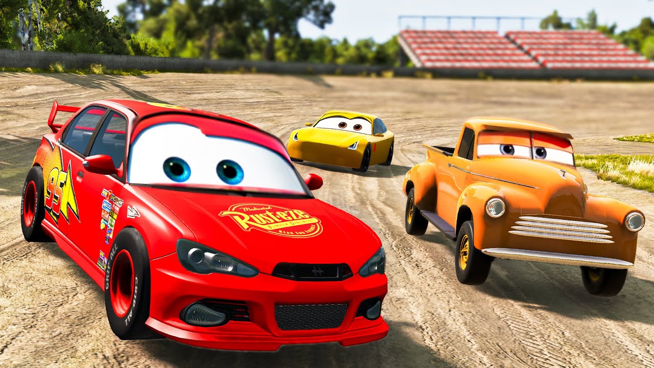 Lightning Mcqueen Meets Smokey / Cars Movie Remake - BeamNG.drive - YouTube