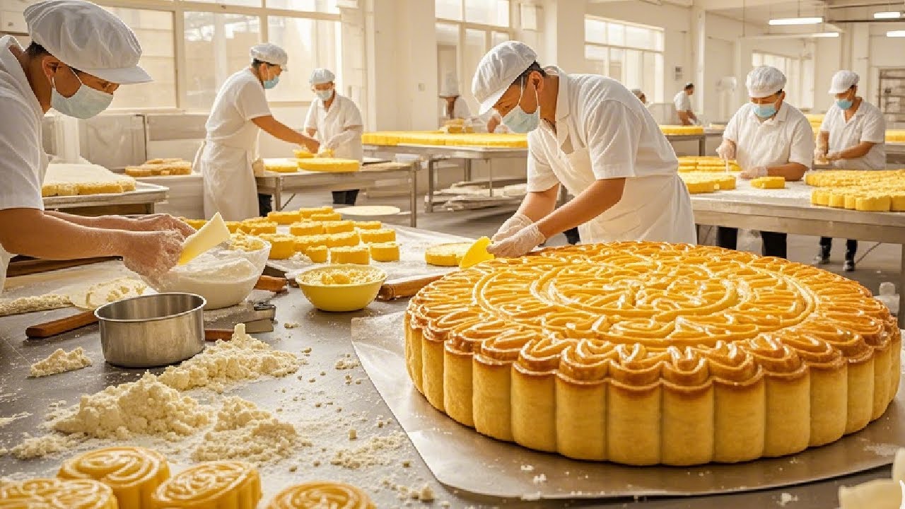 Fully Automatic Mooncake Factory, Happy Workers Make Delicious ...