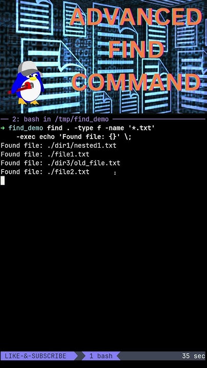 #learning #linux advanced find command use cases - YouTube