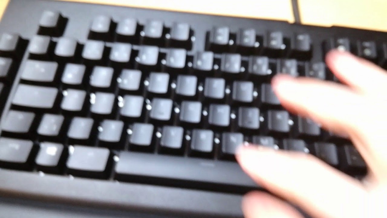 Razer blackwidow chroma v2-green switch sound test - YouTube