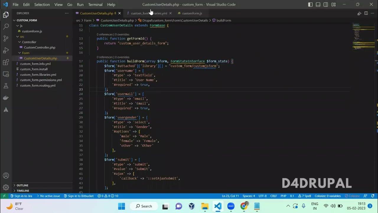 Invoke jQuery method with invokeCommand in Drupal 8, Drupal 9 and Drupal 10 | D4Drupal - YouTube
