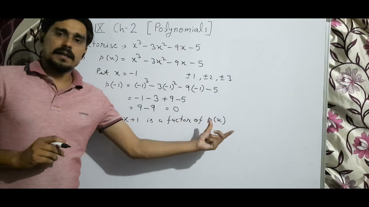 Class 9 Ch 2 Factorise X 3 3x 2 9x 5 YouTube