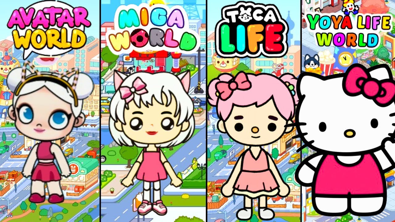 HELLO KITTY/ HELLO KITTY / in the versions TOCA LIFE WORLD, AVATAR ...