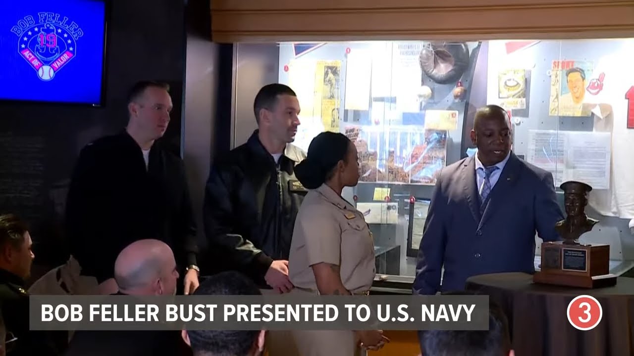 WATCH: Bust of late Cleveland Indians pitcher Bob Feller presented to ...
