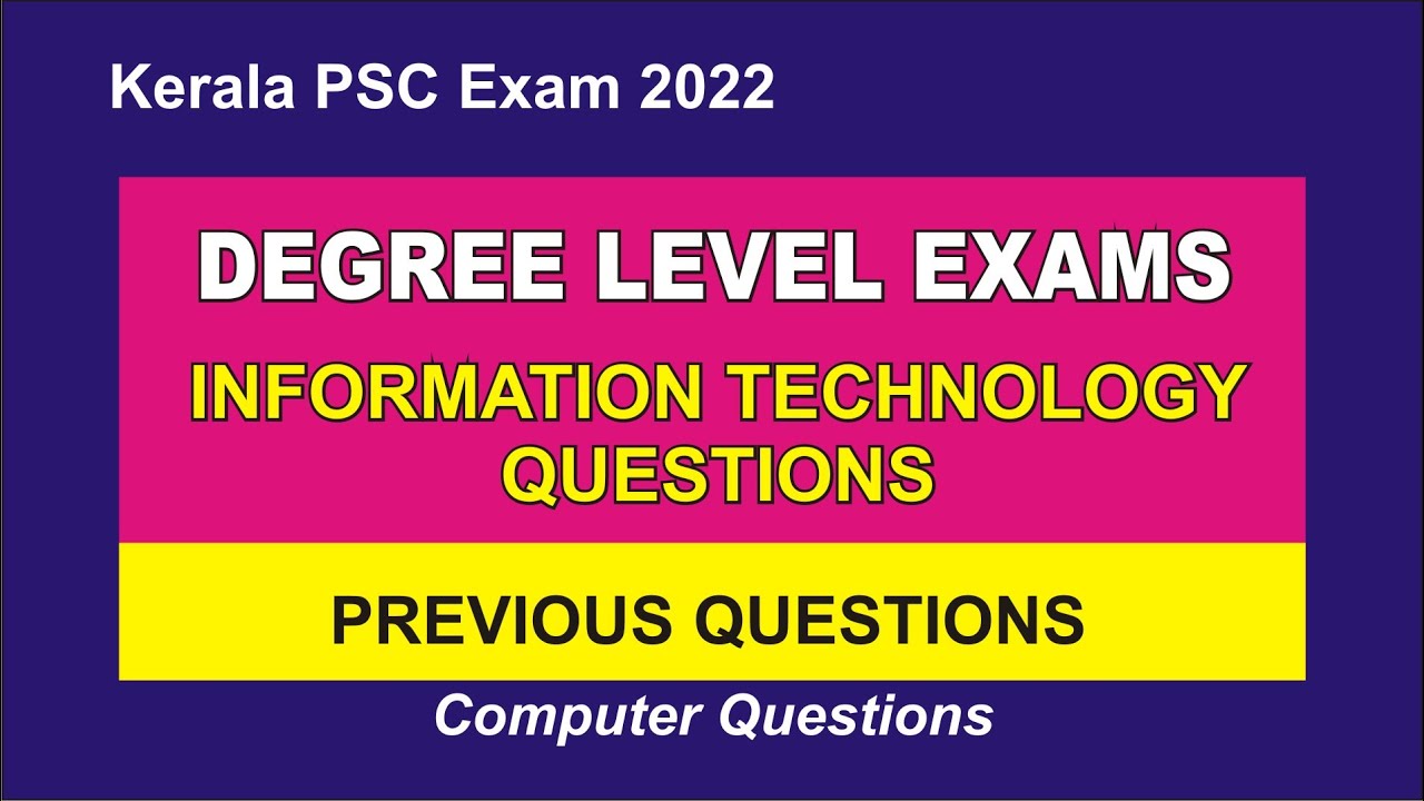 Degree Level Exam 2022 Information Technology Questions | Degree Level ...